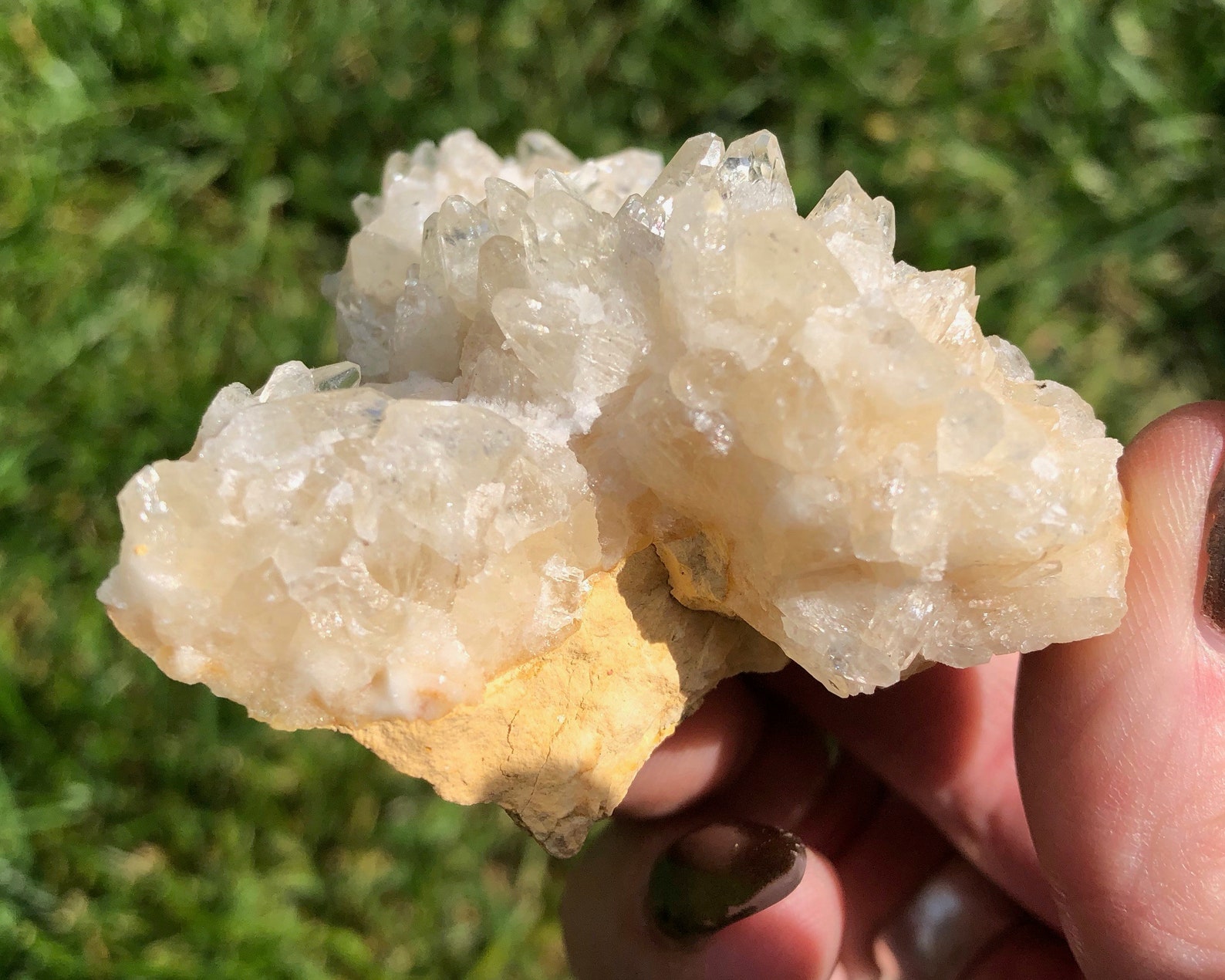 Sparkly Dogtooth Calcite Cluster From Geode From Morocco 10 - Etsy