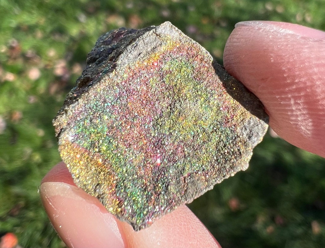 Rainbow Pyrite Druzy on Septaria #4 From Volga River, Ulyanovsk Area ...
