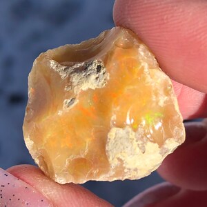 Rough Ethiopian Welo Opal With Bright Rainbow Fire Opal Raw - Etsy