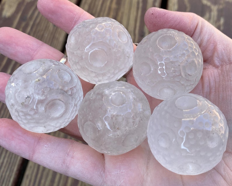 One 1.5" Quartz Moon Sphere, Clear Quartz Moons, Large Moon Carvings ...