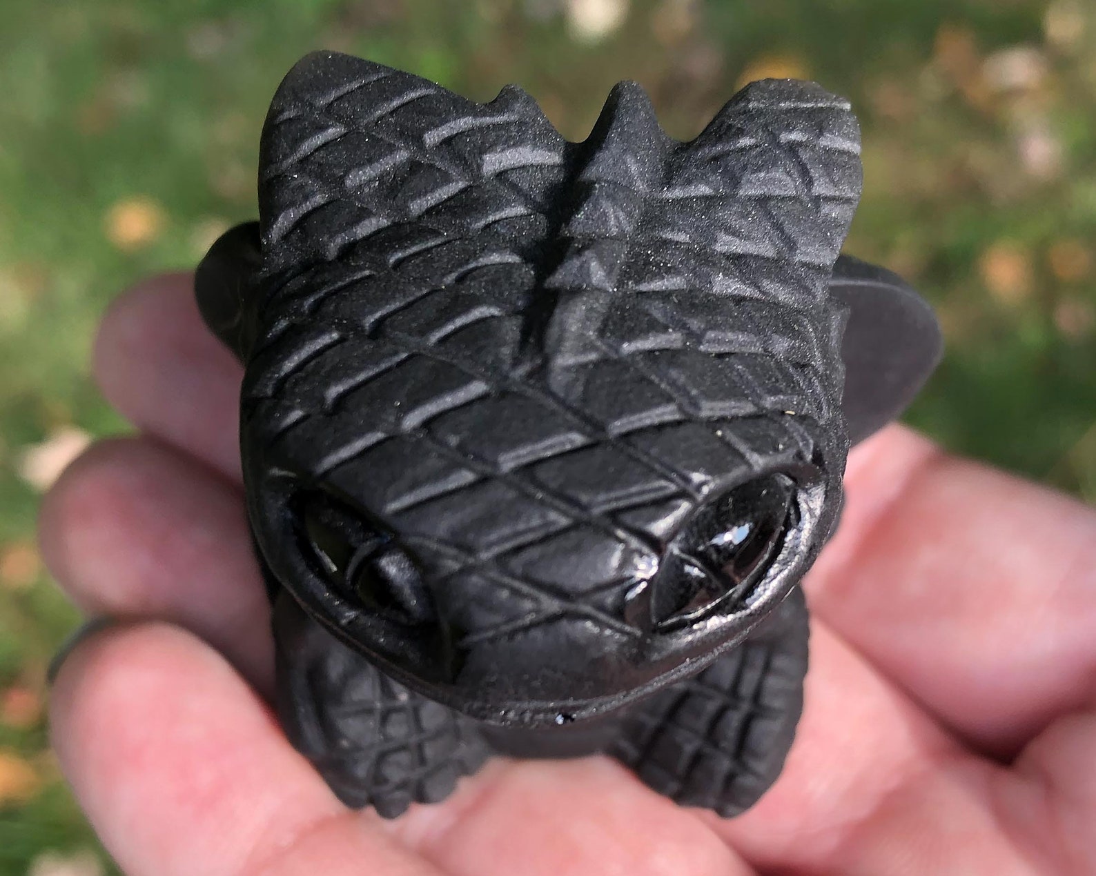 Black Obsidian Toothless Dragon Carving Crystal HTTYD Figurine | Etsy