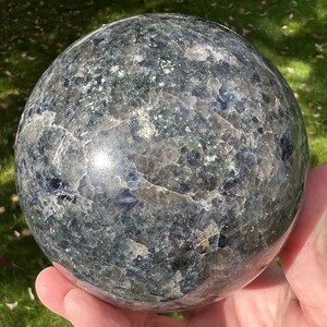 3.8" Bloodshot Iolite Sphere #5 Large Iolite Sunstone Crystal Ball ...
