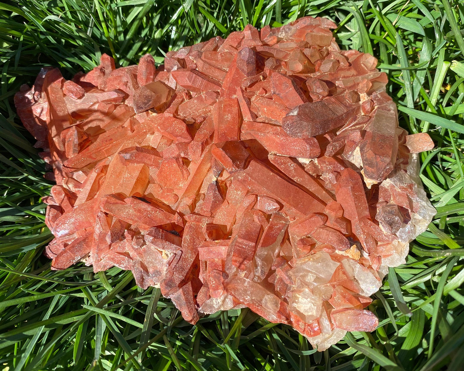 Blood Red Quartz Cluster From Morocco Hematoid Quartz Crystal - Etsy