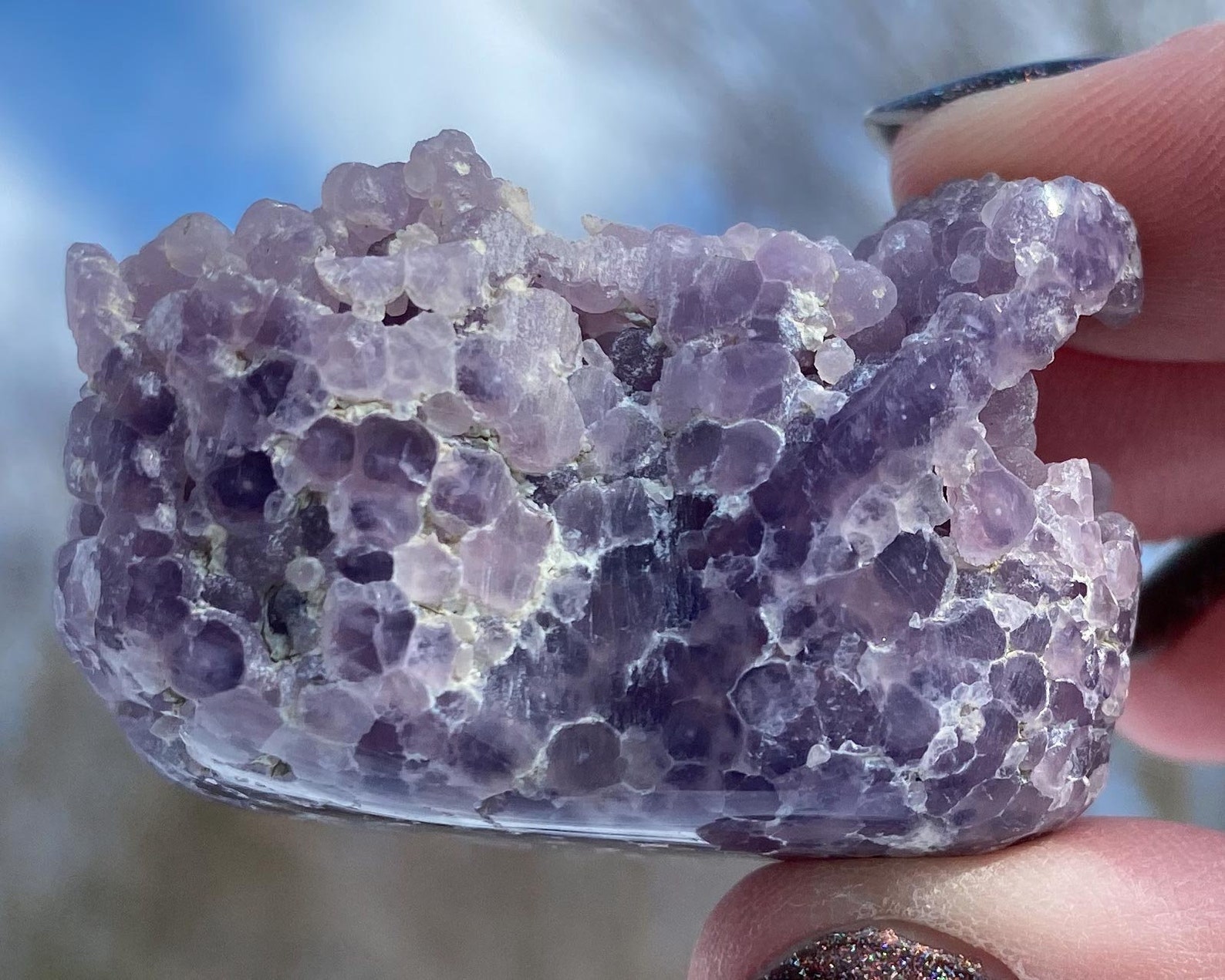 1.7 Sparkly Grape Agate Heart Polished Grape Agate - Etsy