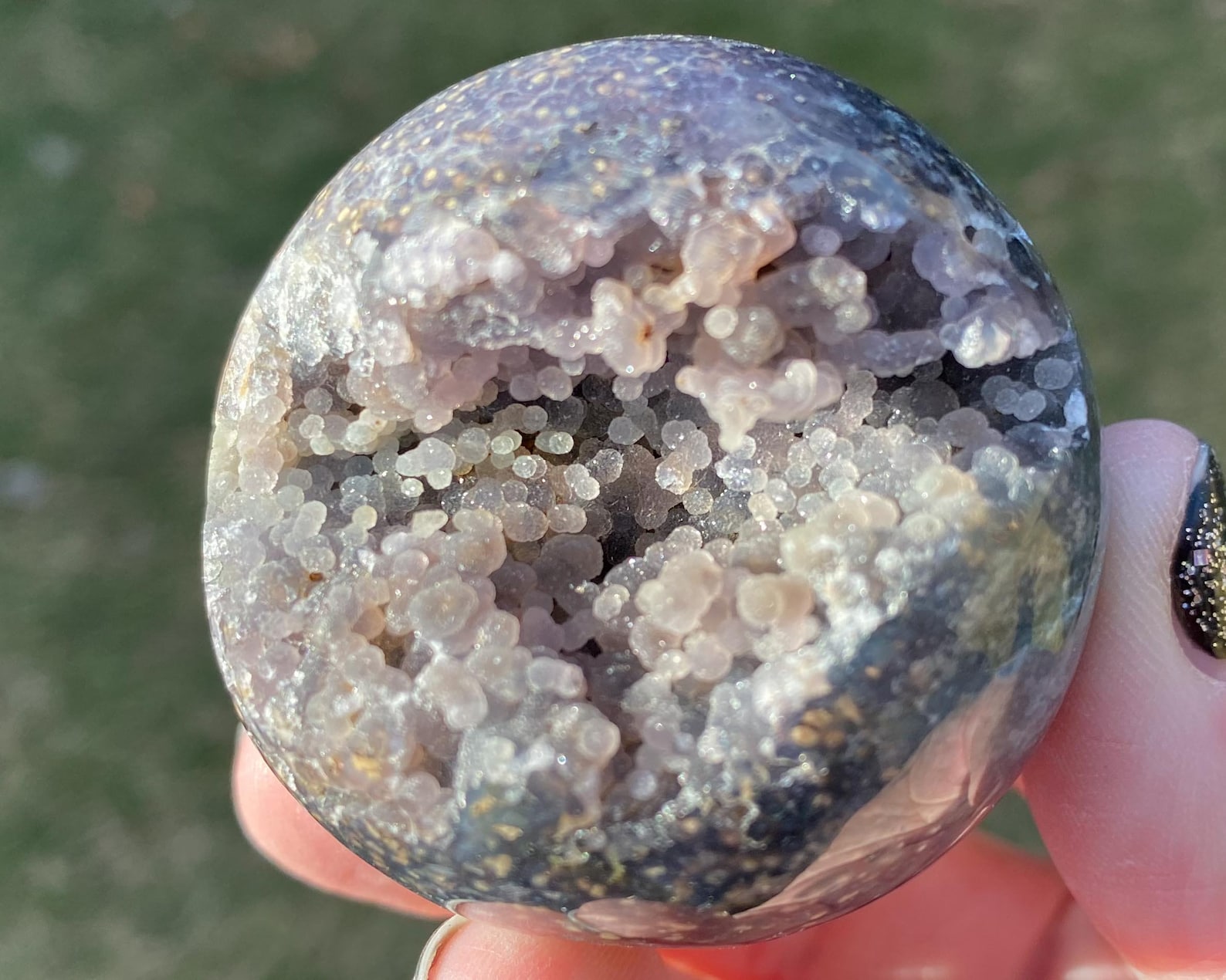 2 Sparkly Grape Agate Sphere Polished Grape Agate - Etsy