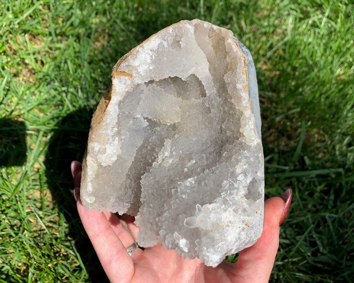 Druzy Quartz Display Piece With Stalactites Cut Base Druzy - Etsy