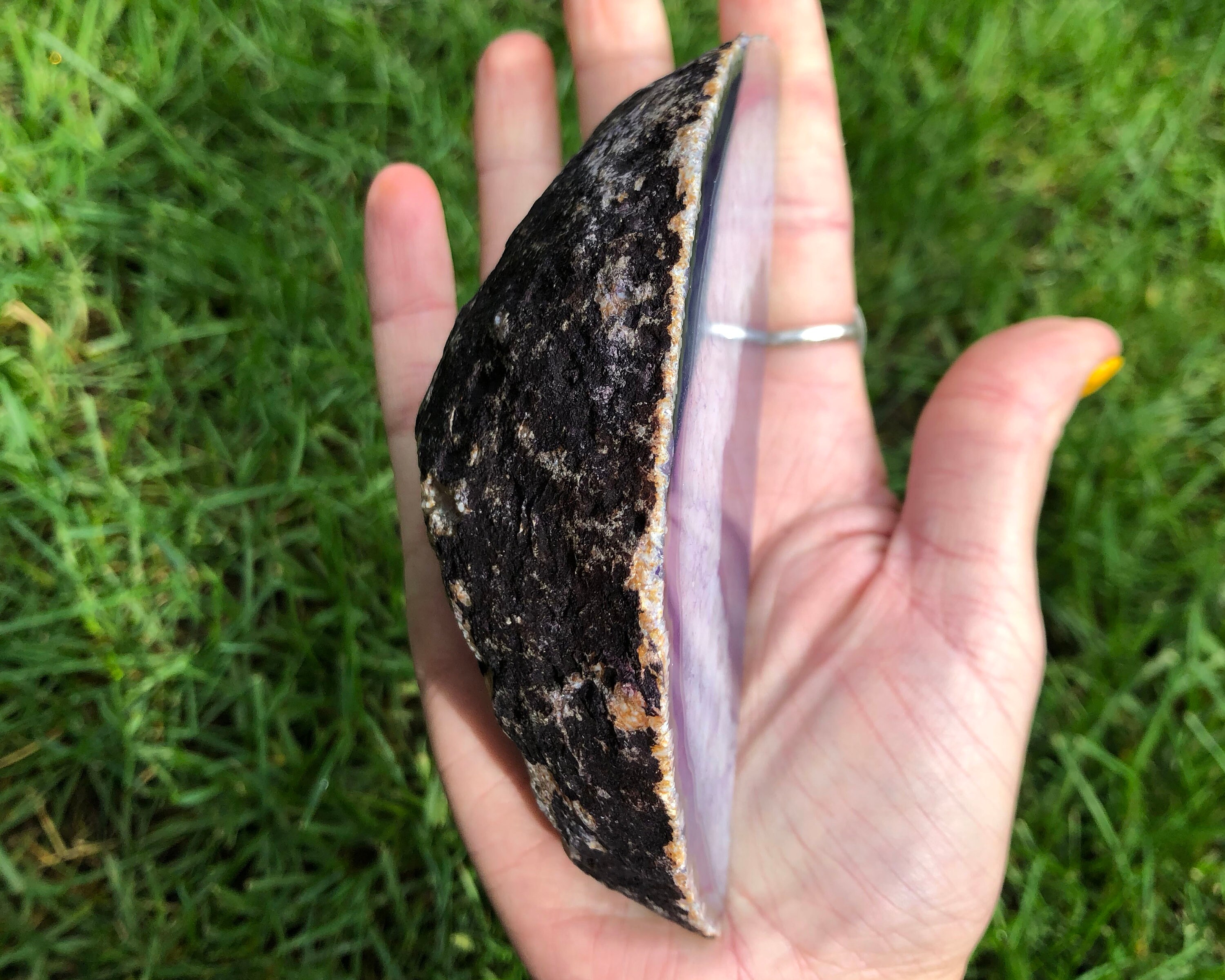 5.1" Purple Agate Geode End Cut / Dyed Polished Standing #2 - Etsy