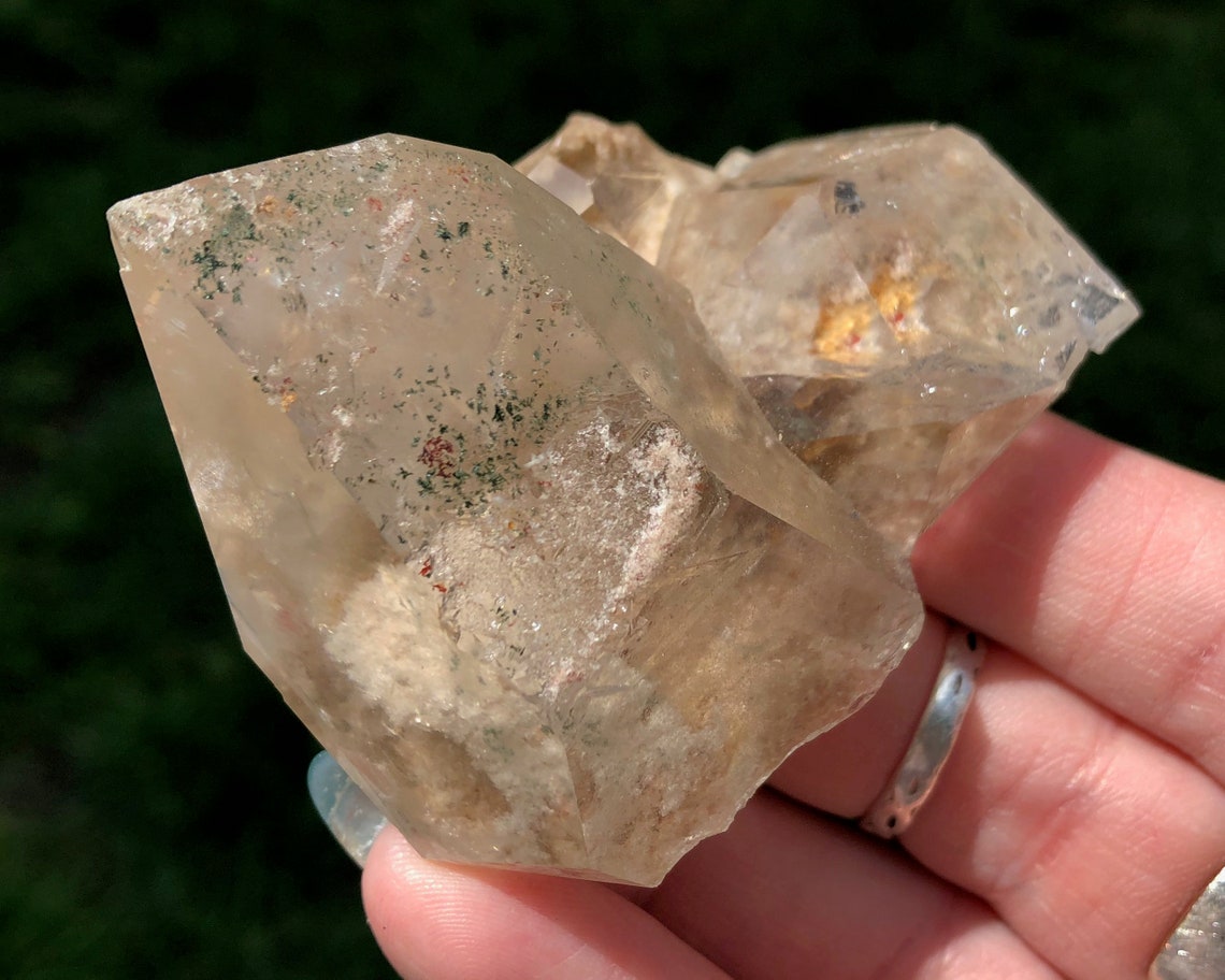 Natural Lodolite Quartz Cluster / Inclusion Quartz Phantom Quartz ...