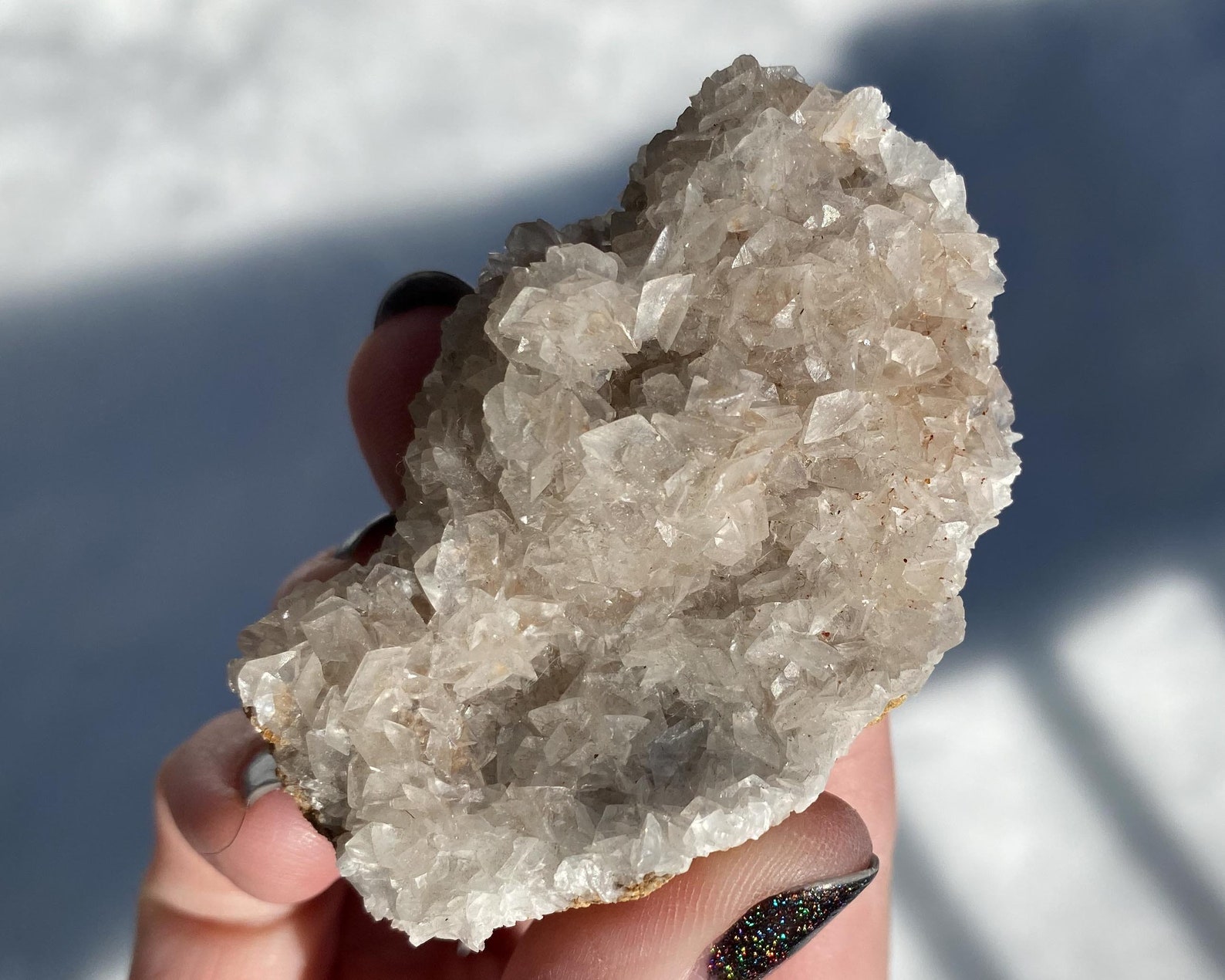 Poker Chip Calcite Cluster, White Bladed Calcite, Mineral Specimen ...