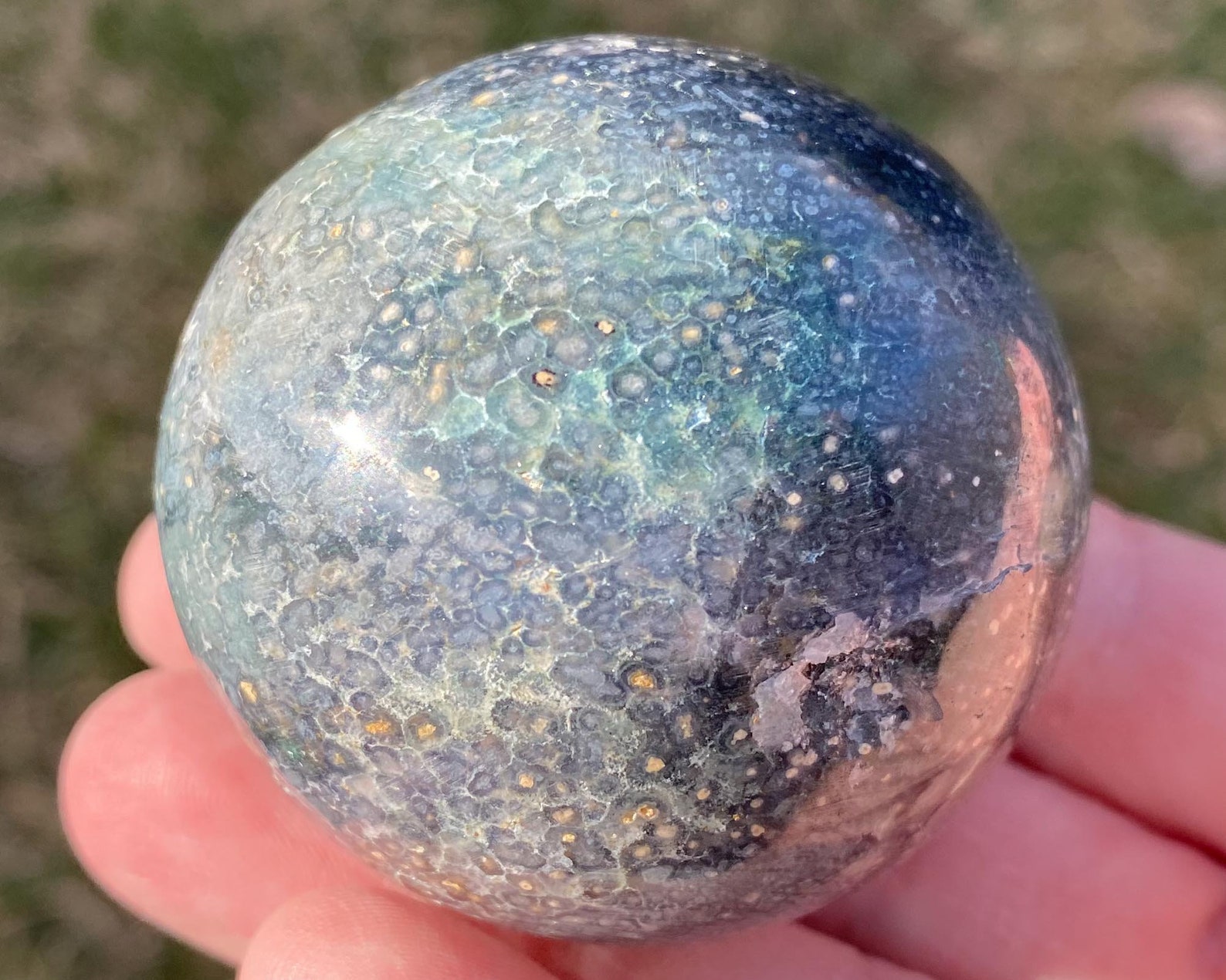 2 Sparkly Grape Agate Sphere Polished Grape Agate - Etsy