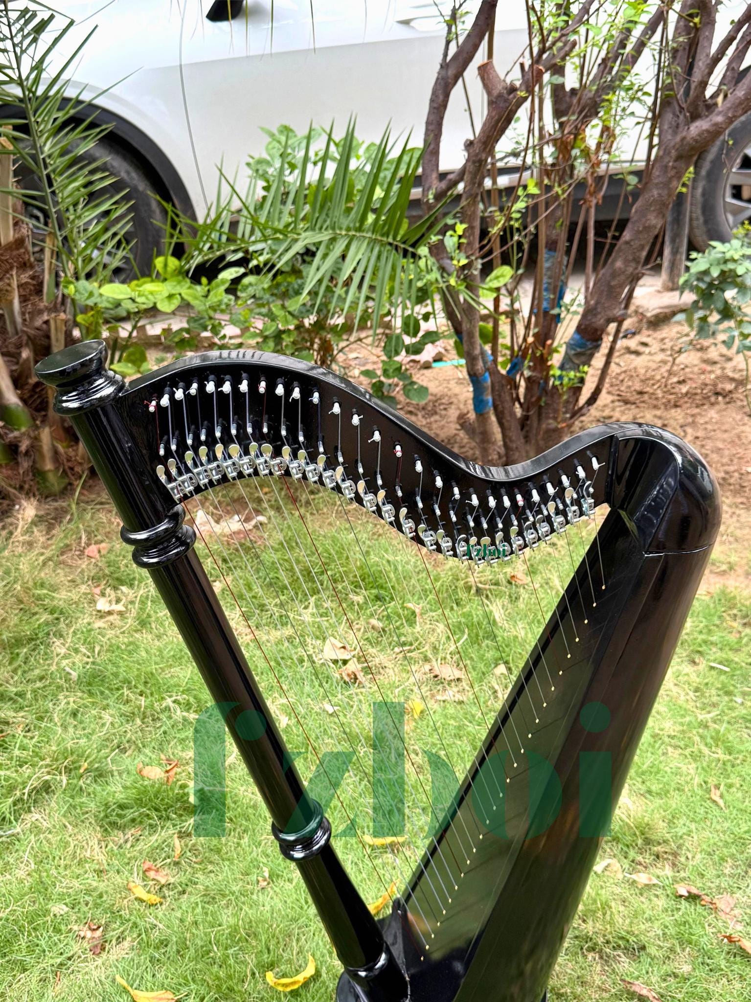 27 String Lever Harp: Black Beech Wood Celtic Folk Harp - US Duty Free ...