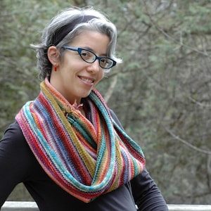 Prism Mobius Cowl, Knitting Pattern, Knit in Round, Fringed Detail ...