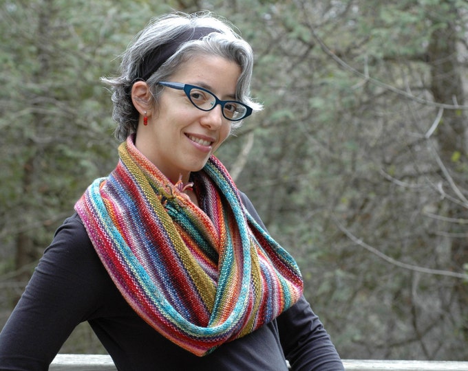 Prism Mobius Cowl, Knitting Pattern, Knit in Round, Fringed Detail ...