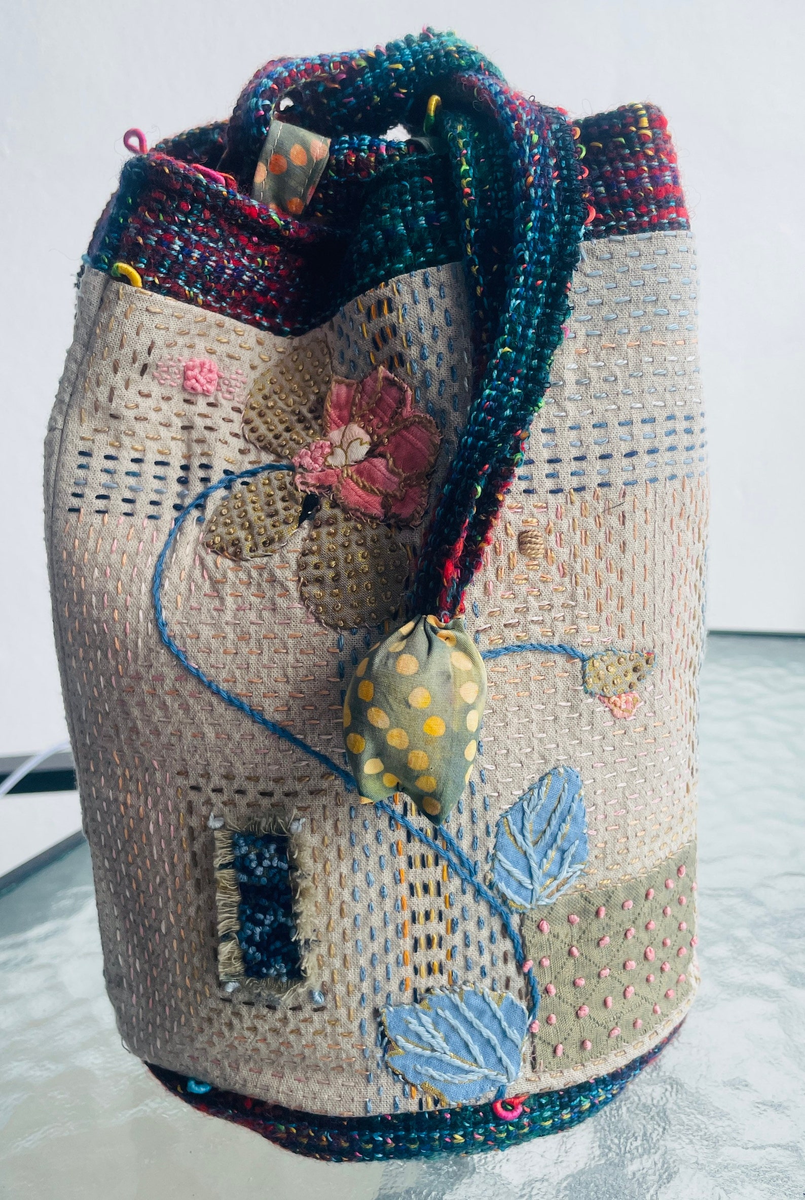 Japanese Rice Bag Embroidered Sashiko Bag Version 1 - Etsy