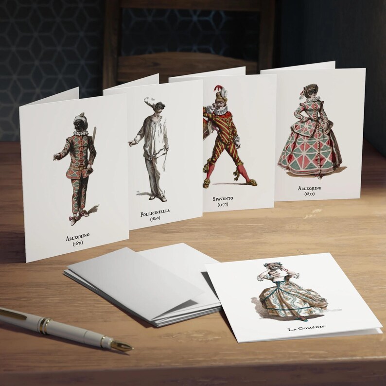 La Commedia Dell'arte Characters Digital Images for Crafts, Printable ...