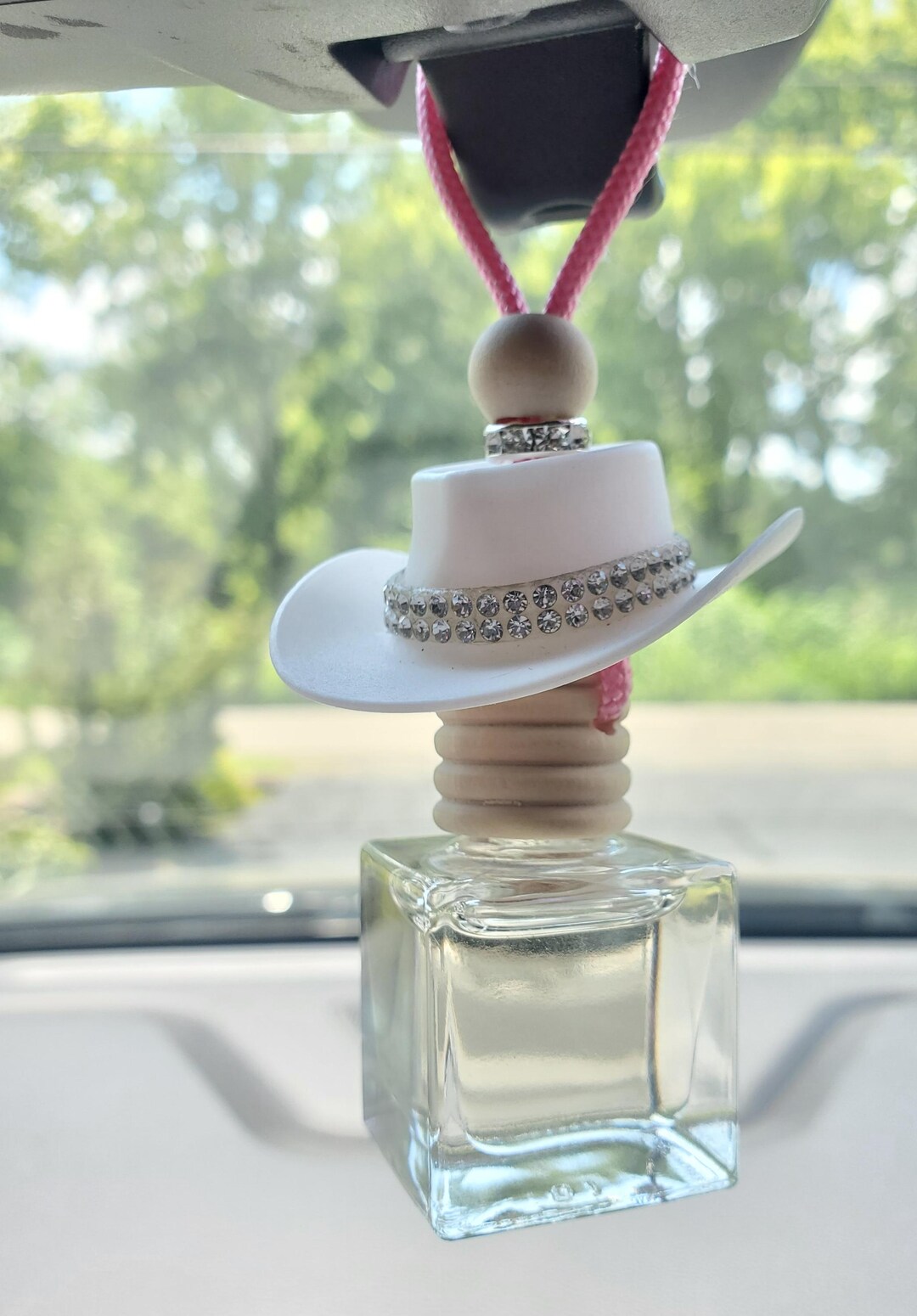 Car Diffuser Cowgirl Hat- Hanging Diffuser - Car Freshener - Car ...