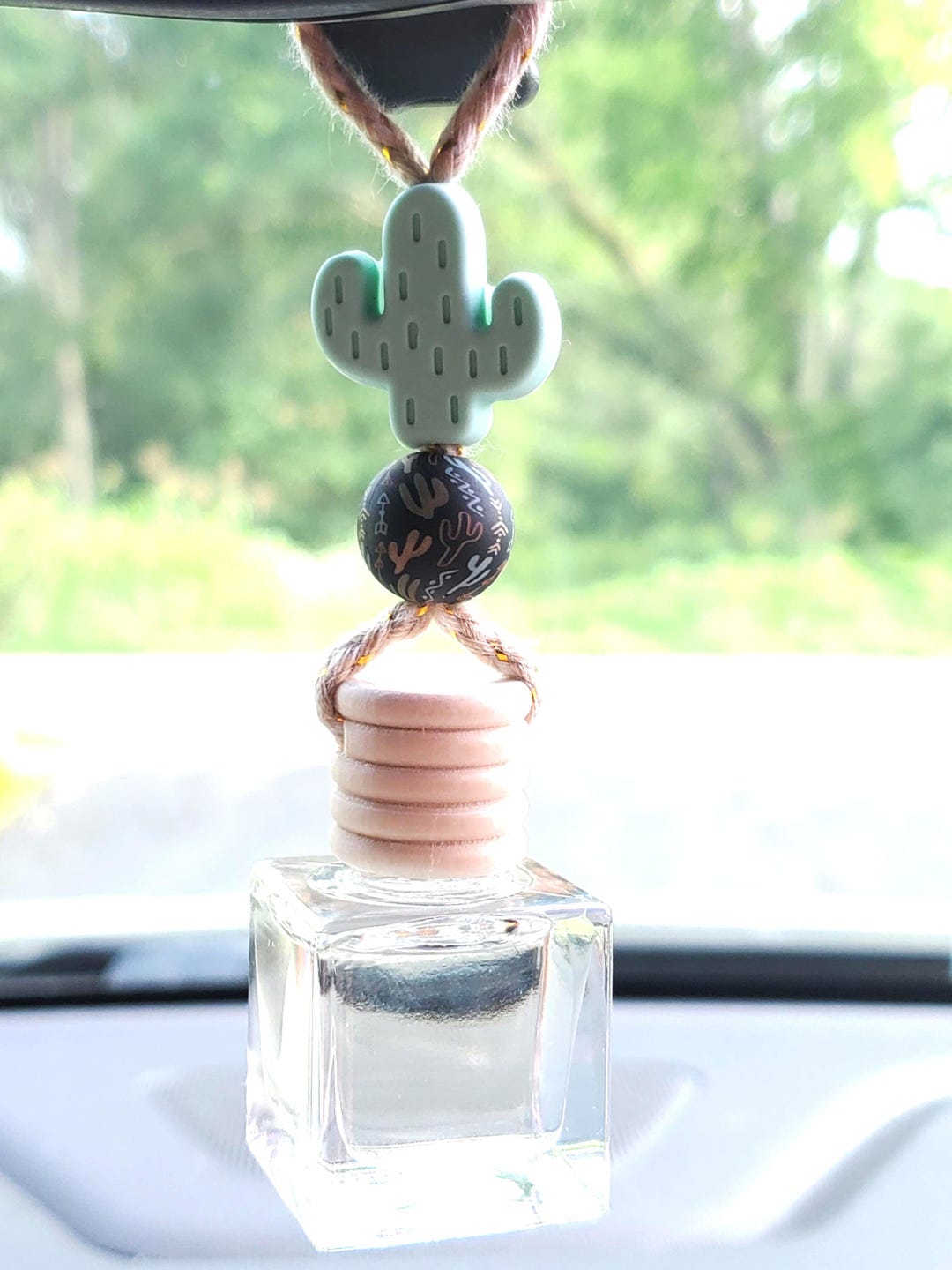 Green Cactus Car Diffuser - Hanging Diffuser - Car Freshener - Car ...