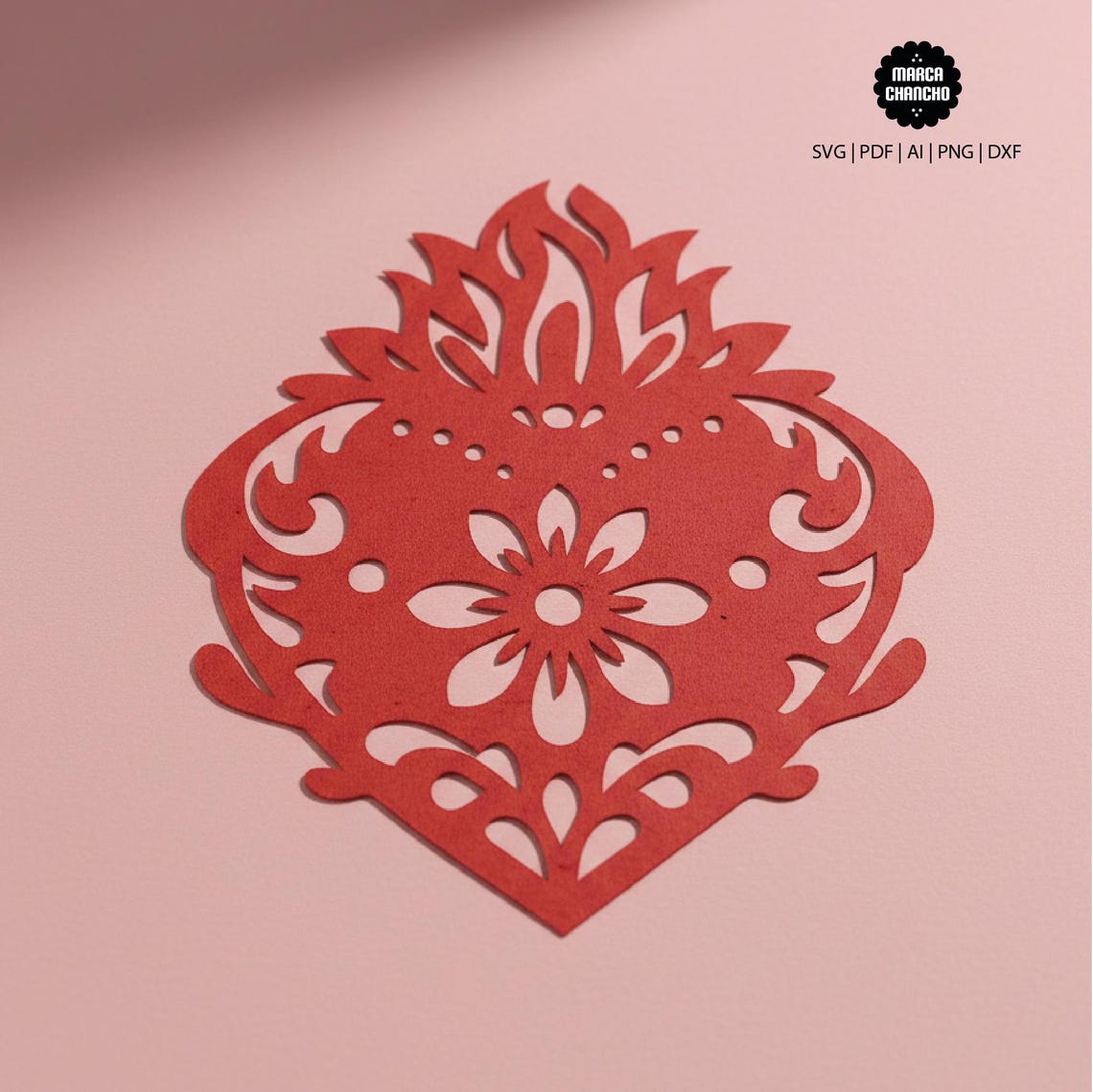 4 Mexican Hearts SVG for Cricut | Papel Picado Style | Talavera Hearts ...