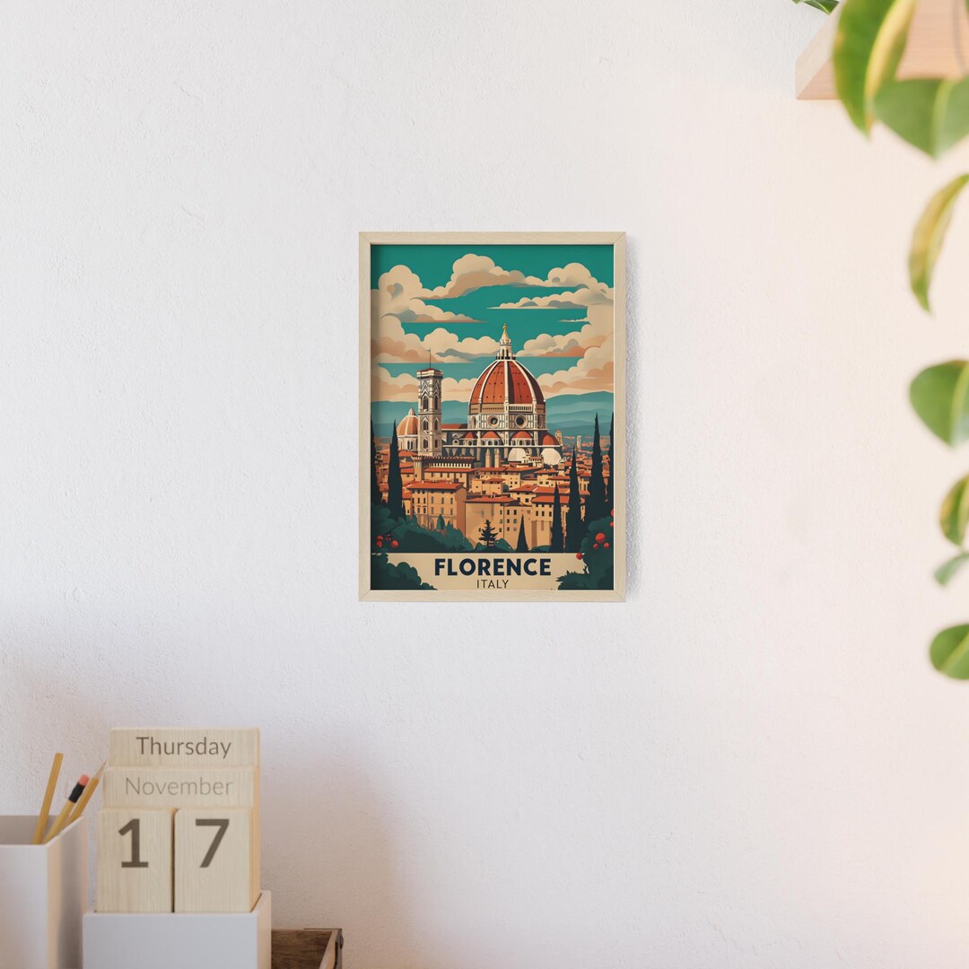 Florence Italy Travel Poster, Vintage-style Wall Art (digital Download ...
