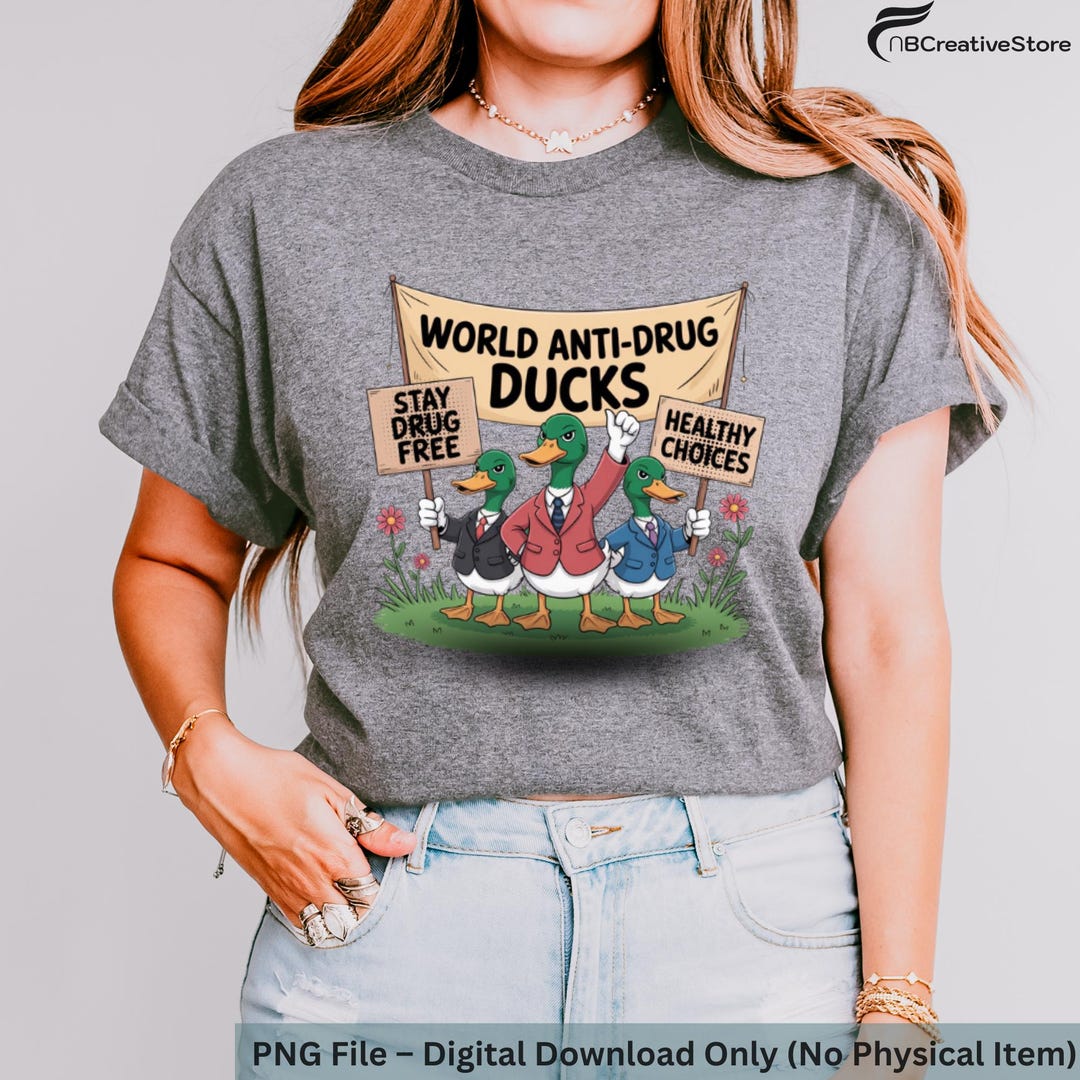 Anti-drug Duck PNG | Digital Download | Cute Sobriety Ducks Clipart ...