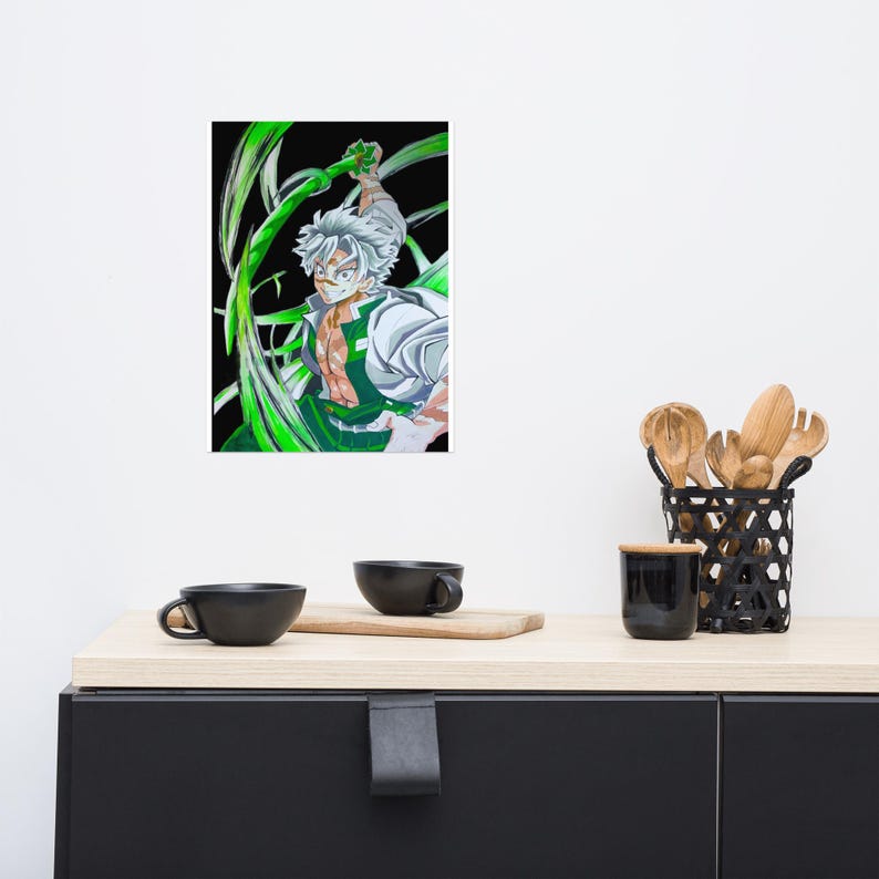 Sanemi Shinazugawa Fanart Poster - Wind Hashira Print - Anime-inspired ...