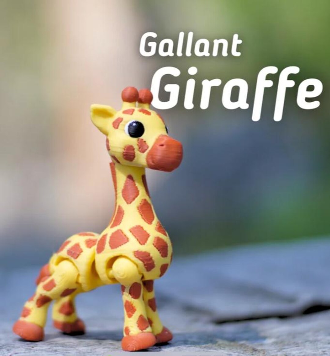 3D Printed Articulated Giraffe Toy: Educational Fidget Animal - Etsy