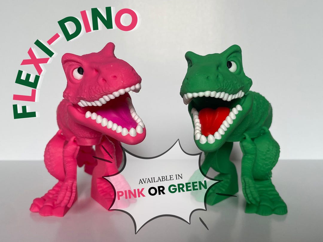 3D Articulated Dinosaur, Flexible Toy, Small Decorative T-rex Figurine ...
