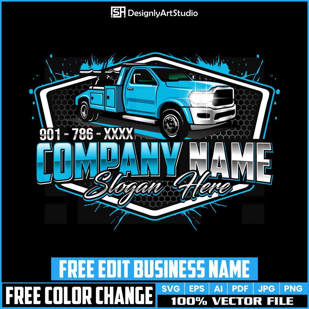Custom Dodge Ram 3500 Dually Truck Dump Trailer Hotshot Trucking Logo ...