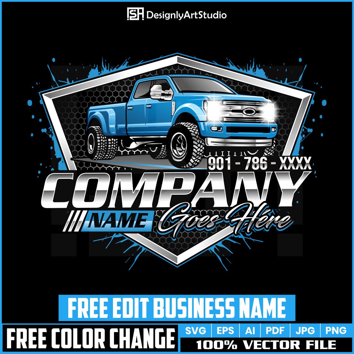 Custom Dodge Ram 3500 Dually Truck Dump Trailer Hotshot Trucking Logo ...