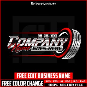 Tire Company Logo, Tire Shop & Repair Service Logo, Tyre Logo, Wheels ...