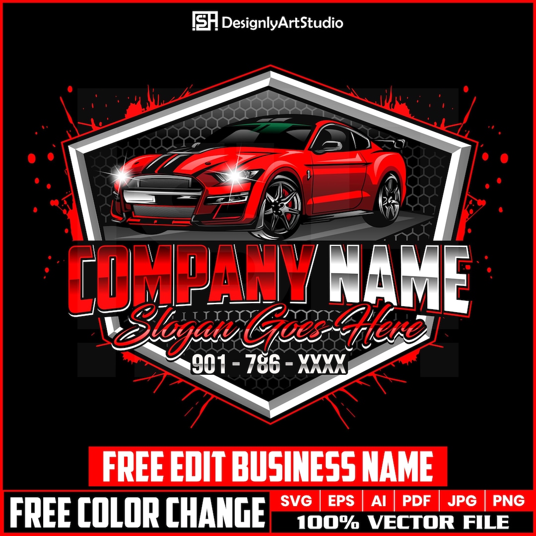 Car Logo Design, Sport Car, Car Vector Logo, Custom Logo, Car Detailing ...