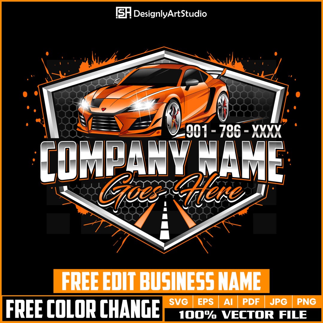 Car Logo Design, Sport Car, Car Vector Logo, Custom Logo, Car Detailing ...