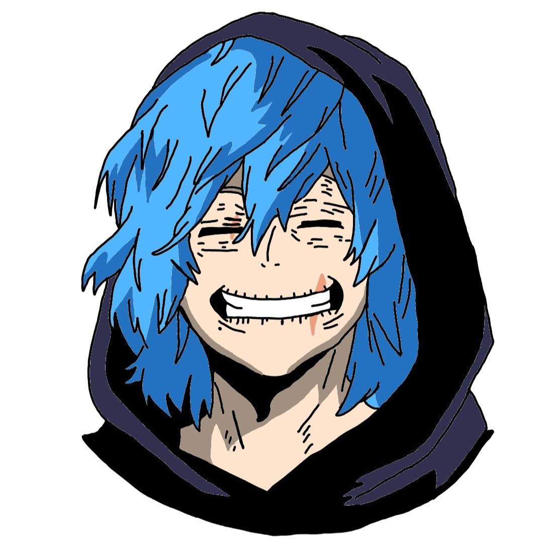 MHA Shigaraki Smiles Transparent Sticker - Etsy