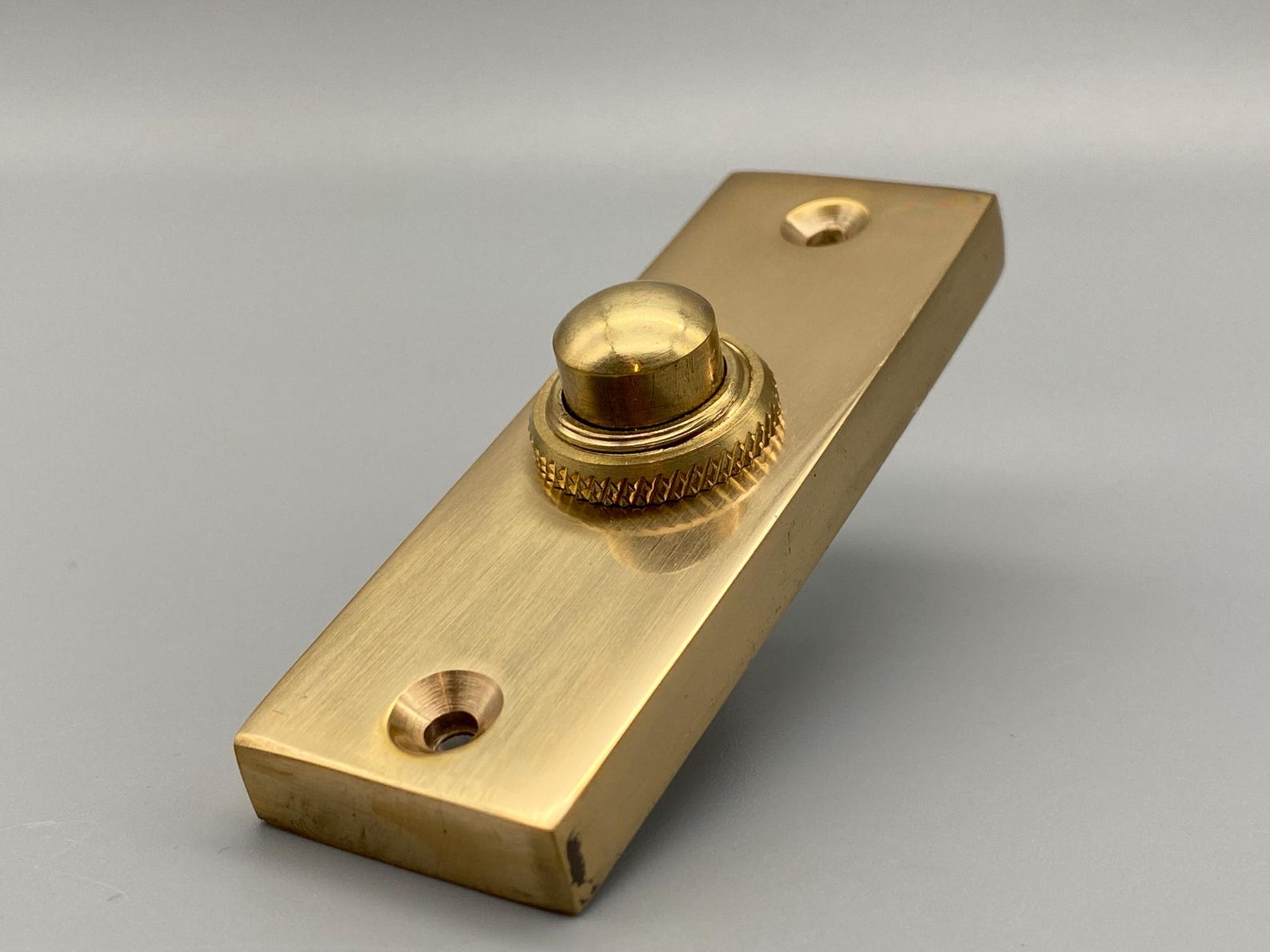 Door Bell Button - Oblong Push - Victorian Bell Push Brass 75mm - Etsy