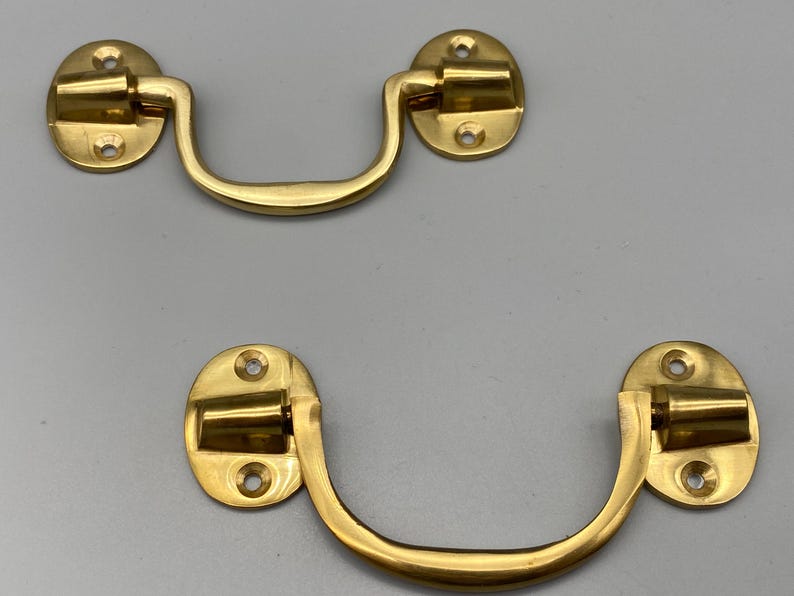 Solid Brass Drop Swing Bar Pull Handle – Front Fix – Classic Solid Brass Design – Cabinet ...