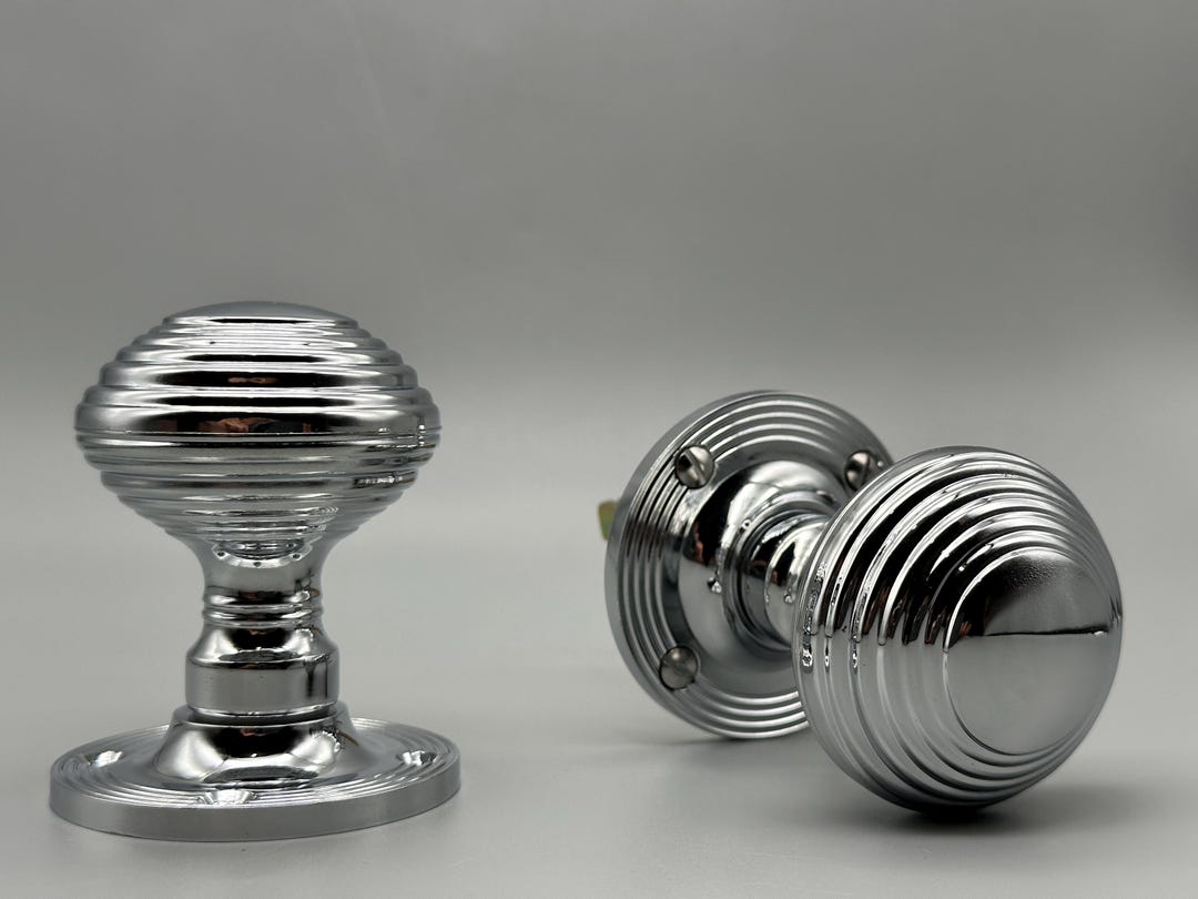 Beehive Chrome Mortice Set - 40mm Door Knob Set - Etsy