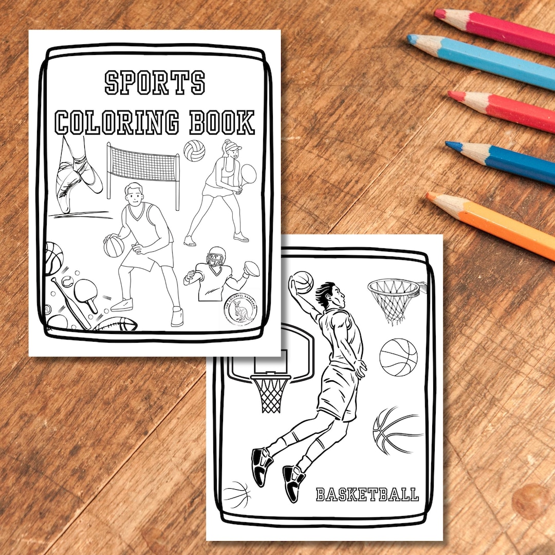 Sports Coloring Book - Etsy
