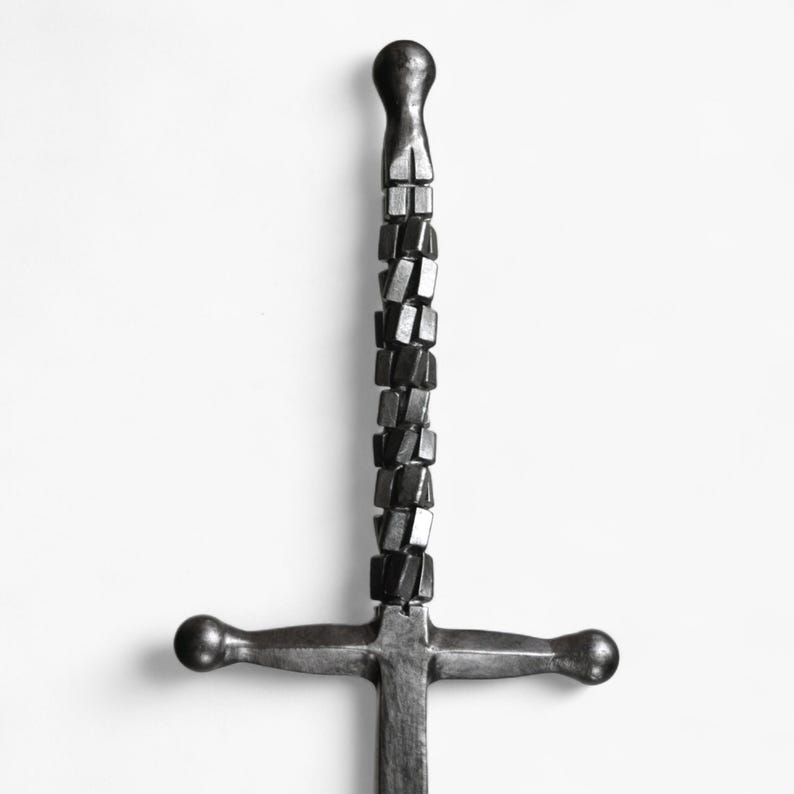 Sword Shaped Fireplace Poker – Hand Forged Fire Pit Tool – Medieval ...