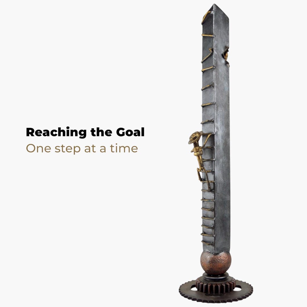 Custom Forged Climber Sculpture – Mini “climb to the Goal” (12–18 ...