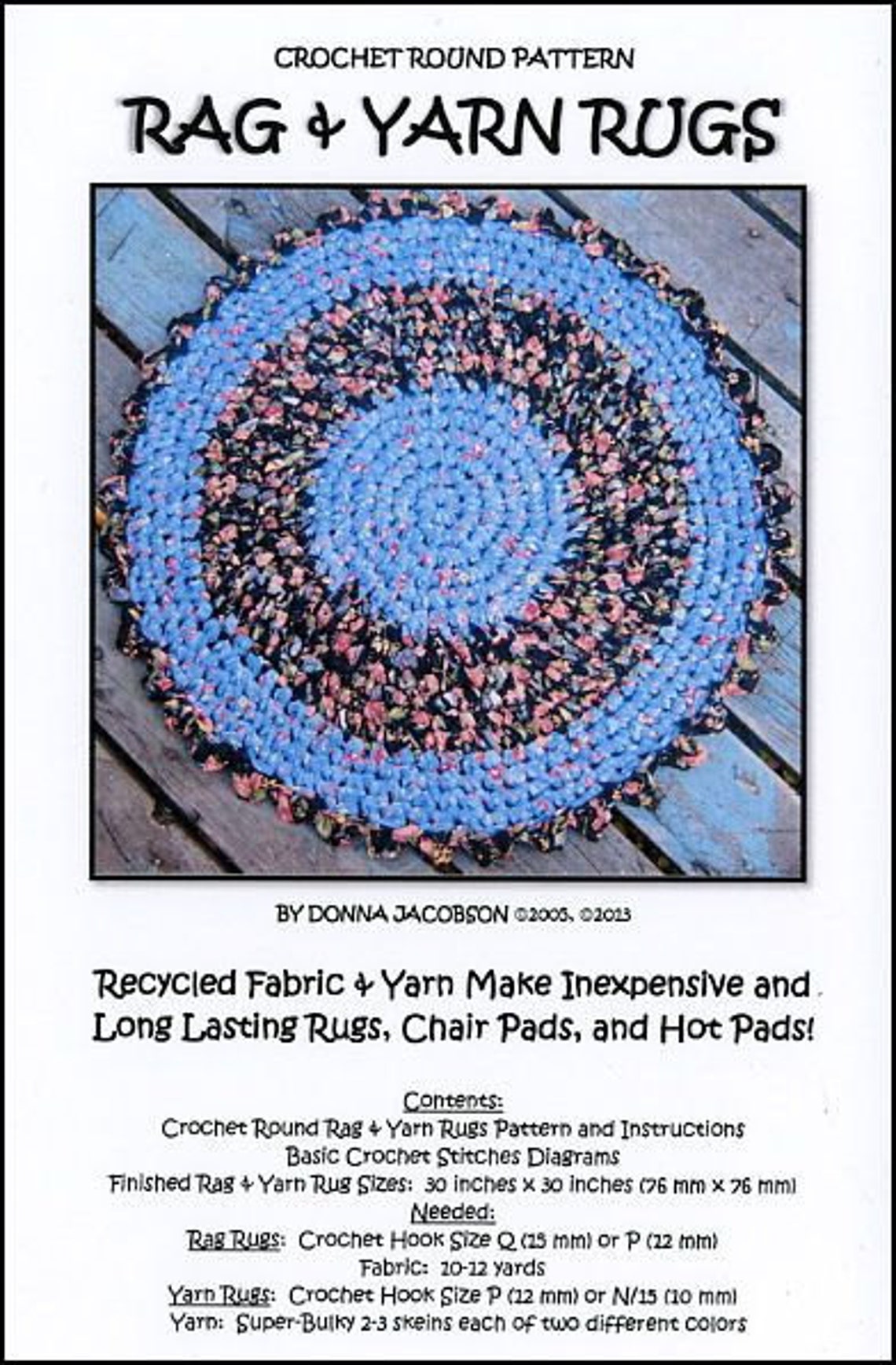 Crochet Round Rag & Yarn Rugs Epattern-pdf | Etsy UK