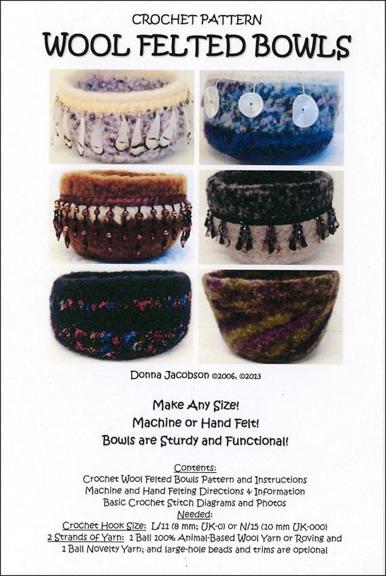 Crochet Wool Felted Bowls Epattern-pdf - Etsy