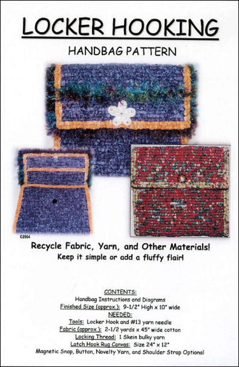 Locker Hooking Handbag Epattern-pdf - Etsy