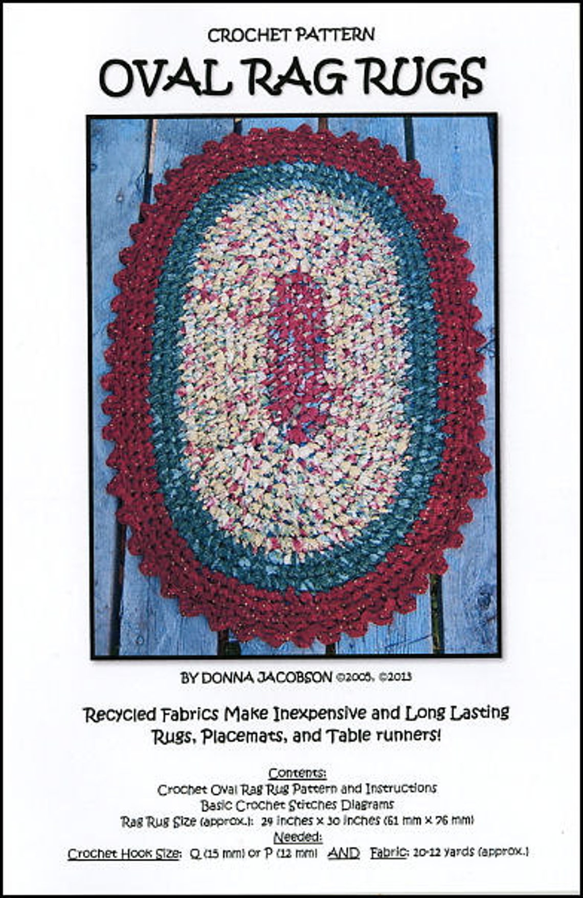 Crochet Oval Rag Rugs Epattern-pdf - Etsy