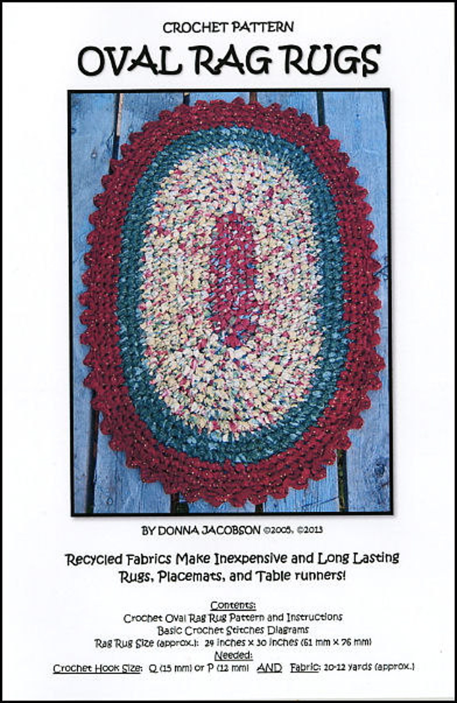 Crochet Oval Rag Rugs Epattern-pdf - Etsy