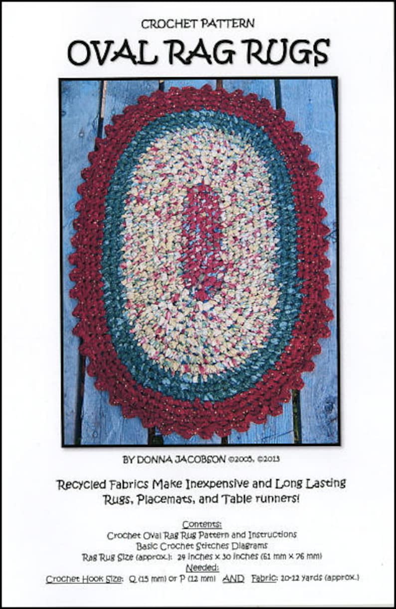 Crochet Oval Rag Rugs Epattern-pdf - Etsy