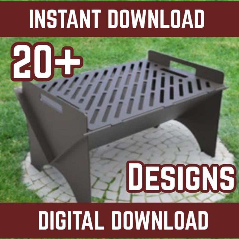 20 + CNC Cut Ready Bbq Plan for Portable Bbq Dxf File Fire Pit for ...
