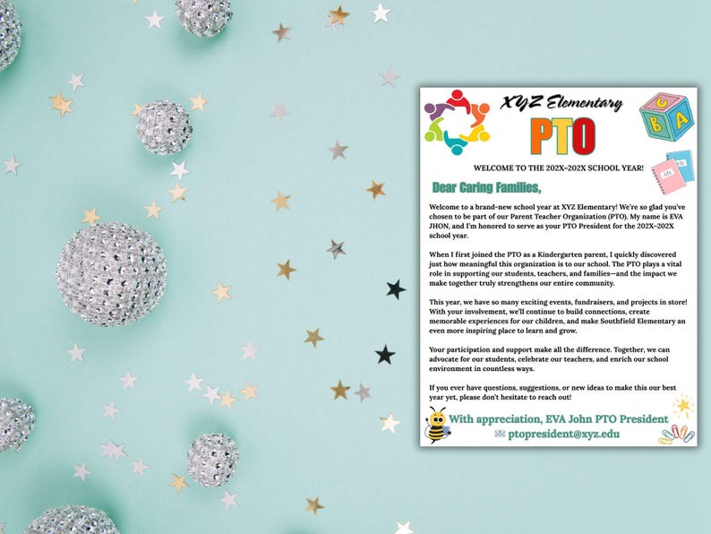 Editable PTO PTA Welcome Letter Template (canva Digital Download) - Etsy