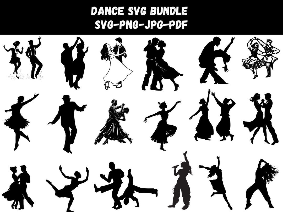 Dance SVG Bundle, Dancing Silhouette Cut Files (digital Download) - Etsy UK
