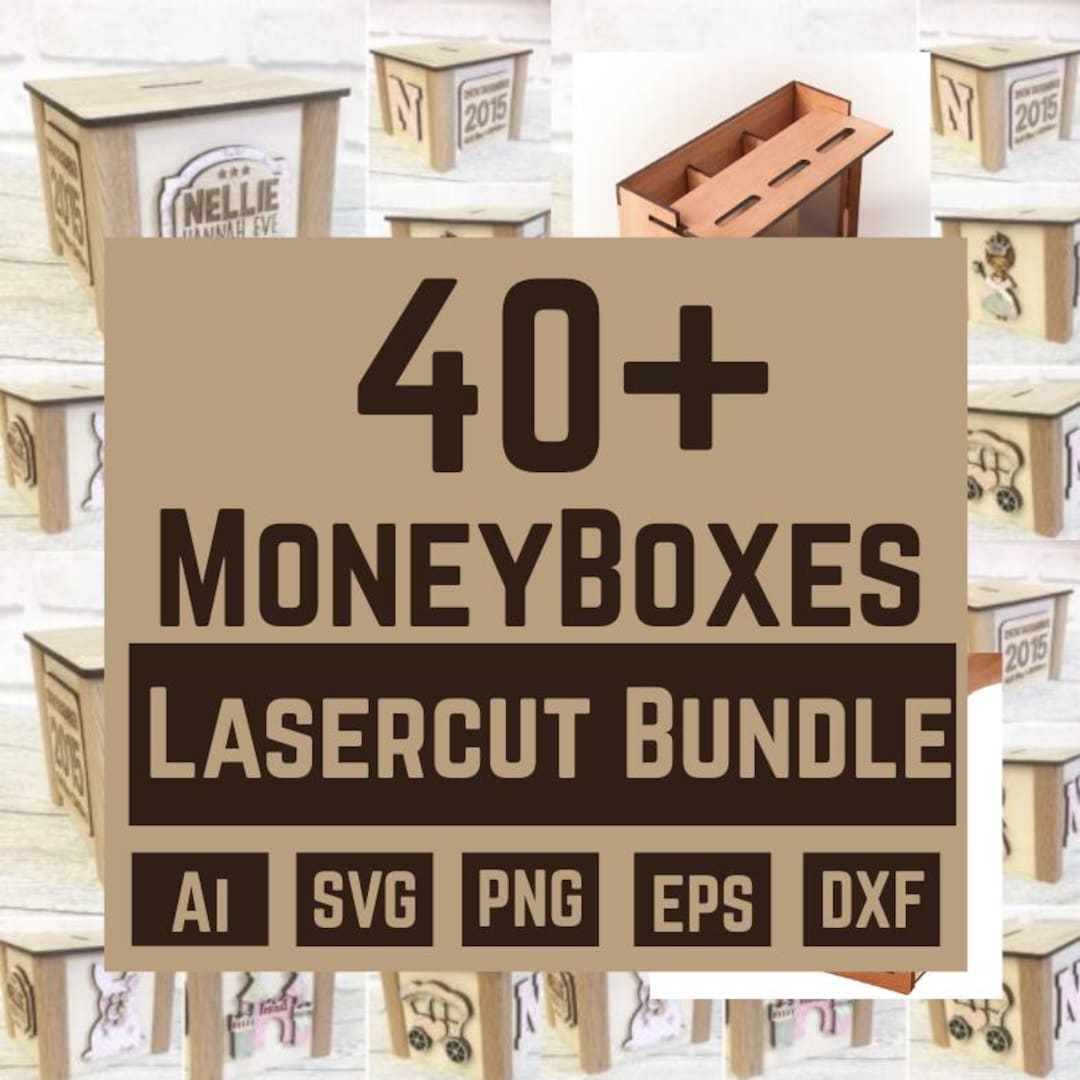 Laser Cut Money Box Templates: 2D & 3D Designs (digital Download) - Etsy