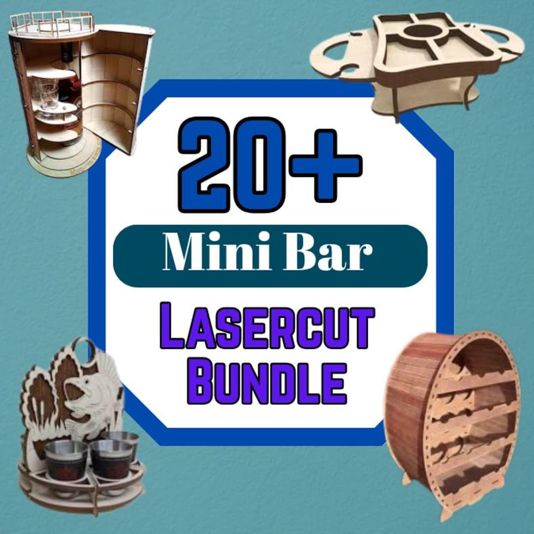Laser Cut Mini Bar Lira: 3D Wine Rack Puzzle (SVG, DXF, CDR Files) - Etsy